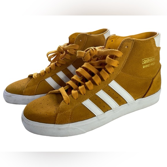adidas Originals | Shoes | Adidas Basket Profi Mid Top Yellow Suede ...